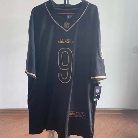 NFL | Shirts | Nike Mens Cincinnati Bengals Joe Burrow 9 Black Game ...
